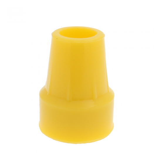 19mm (3/4") Yellow Rubber Ferrules For Walking Sticks & Crutches